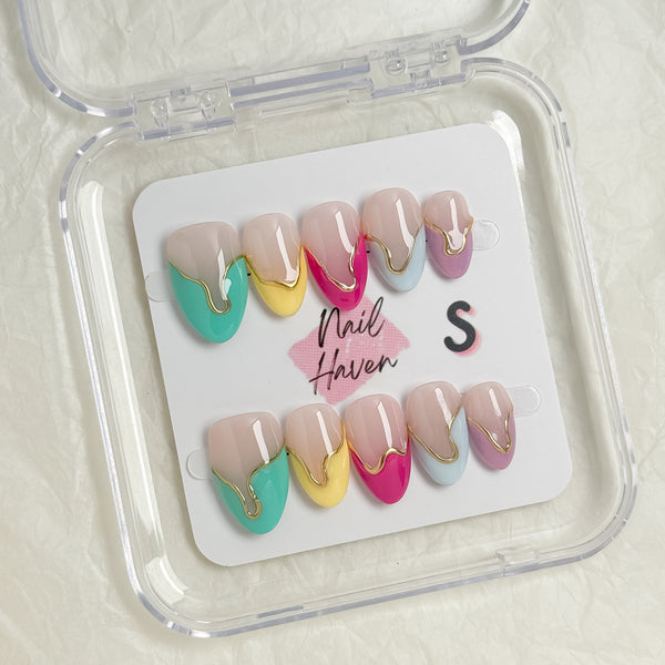 Short Almond Press On Nails – Nail Haven USA